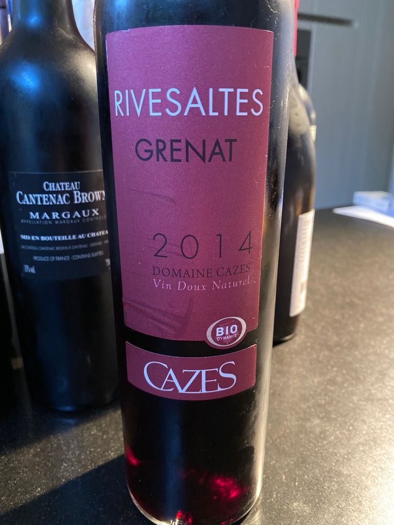 2015 Domaine Cazes Rivesaltes Grenat, France, Languedoc Roussillon ...