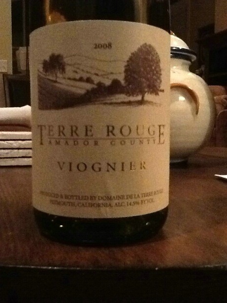 2004 Domaine de la Terre Rouge Viognier Amador County, USA, California ...