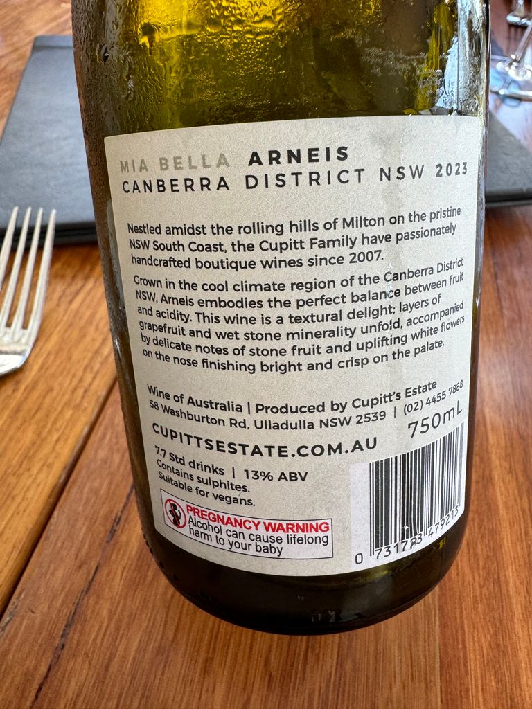2022 Cupitt Wines Arneis Mia Bella, Australia, New South Wales ...