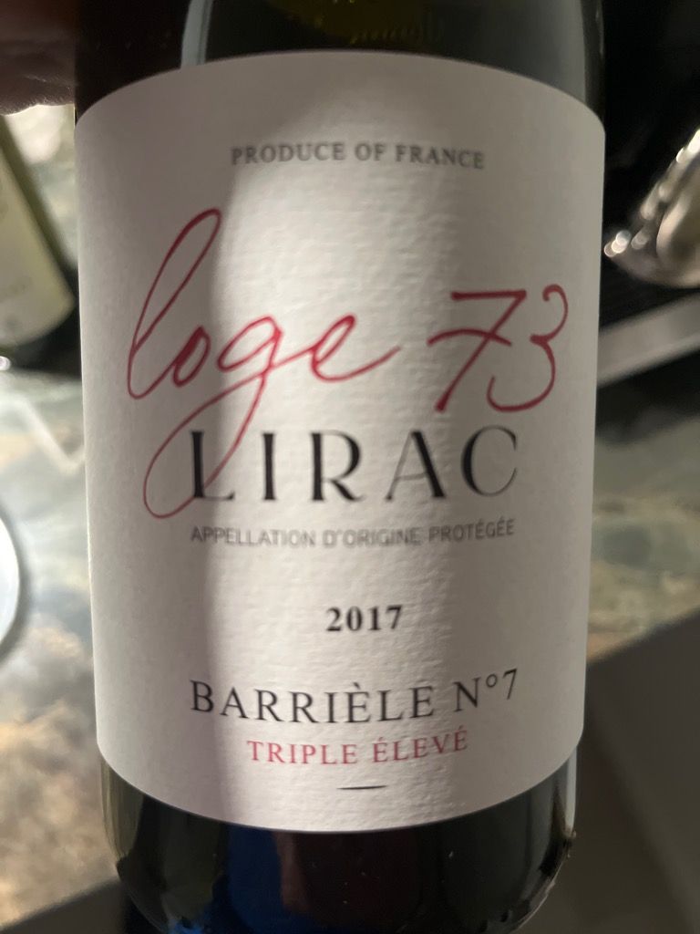 2017 Caroline & Christian Lirac Loge 73 Barriele No. 7, France, Rhône ...