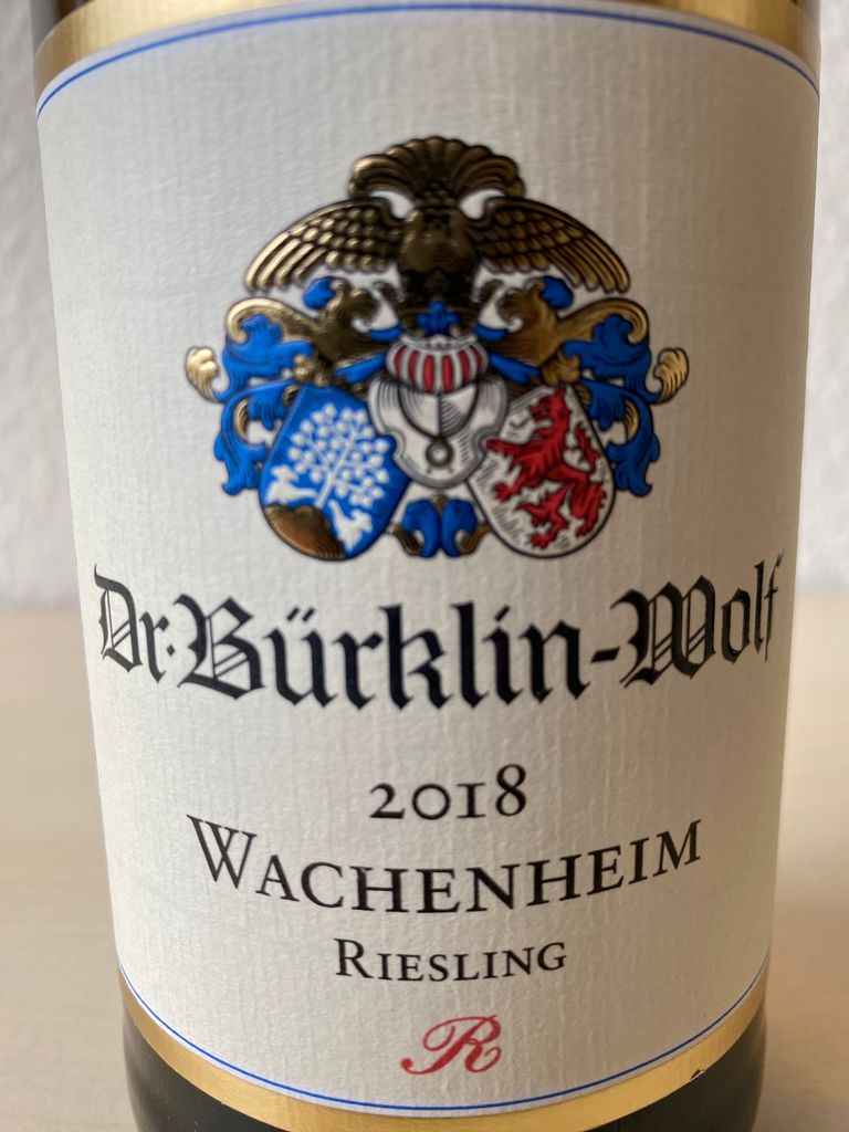 2018 Dr. Bürklin-Wolf Wachenheim Riesling R late release, Germany ...