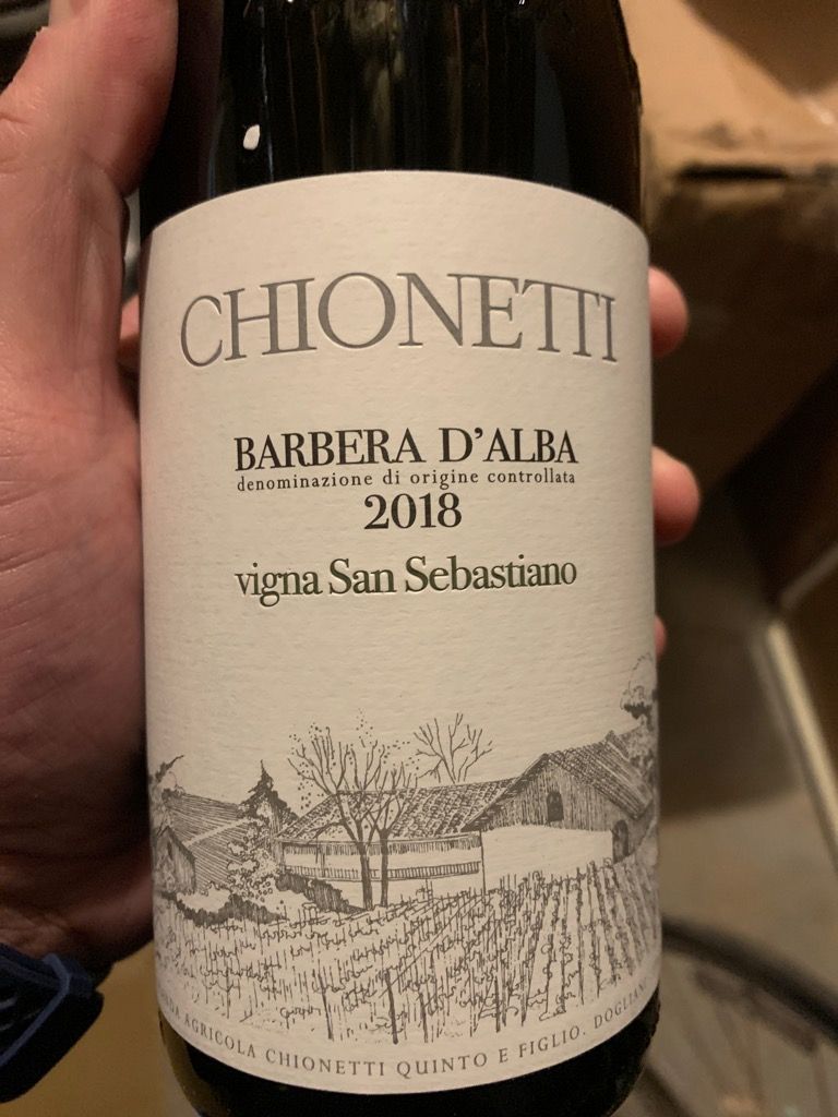 2018 Chionetti Barbera d'Alba Vigna San Sebastiano, Italy, Piedmont, Alba, Barbera d'Alba ...