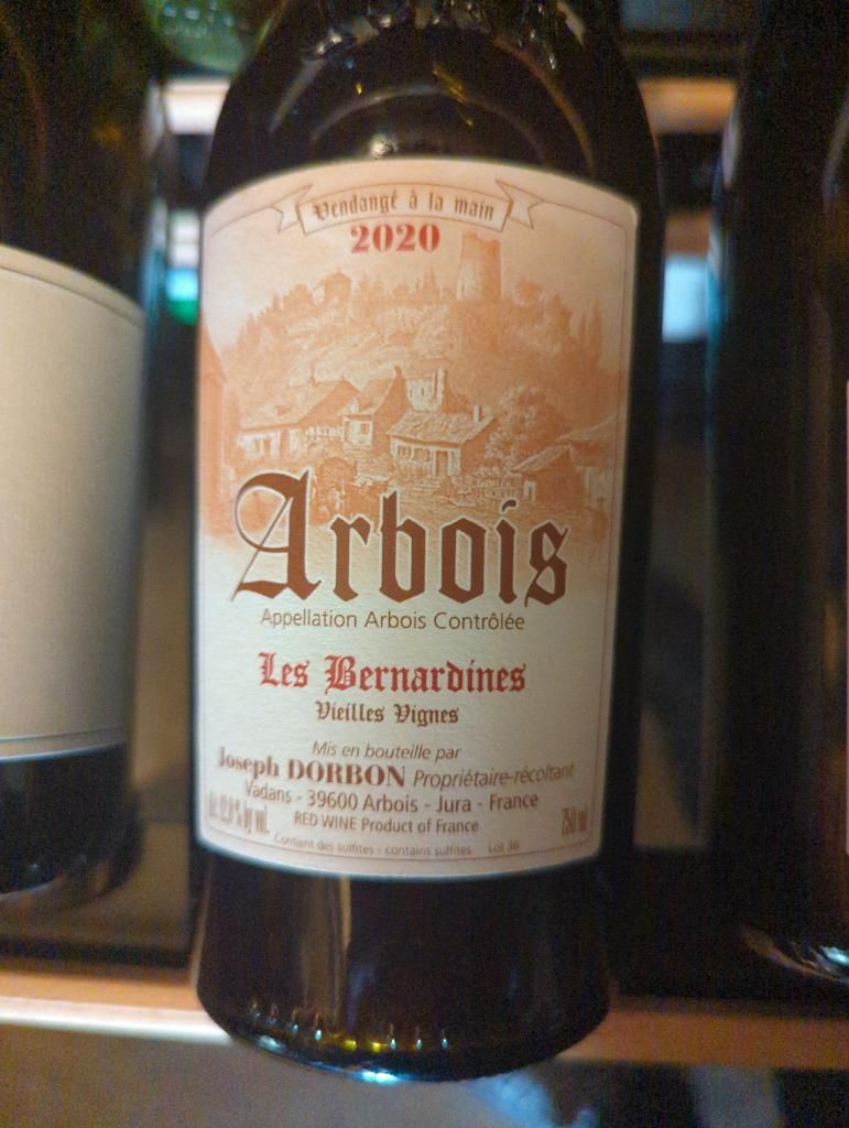 2022 Joseph Dorbon Arbois Vieilles Vignes Les Bernardines, France, Jura ...