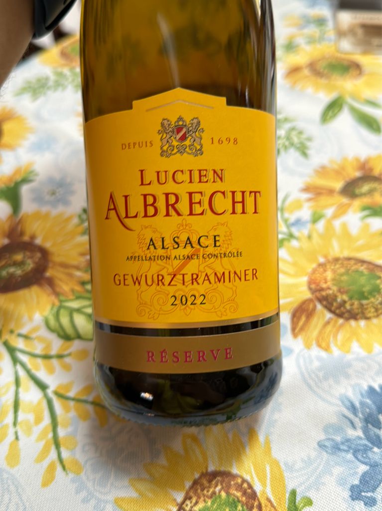 2022 Lucien Albrecht Gewurztraminer Reserve, France, Alsace - CellarTracker
