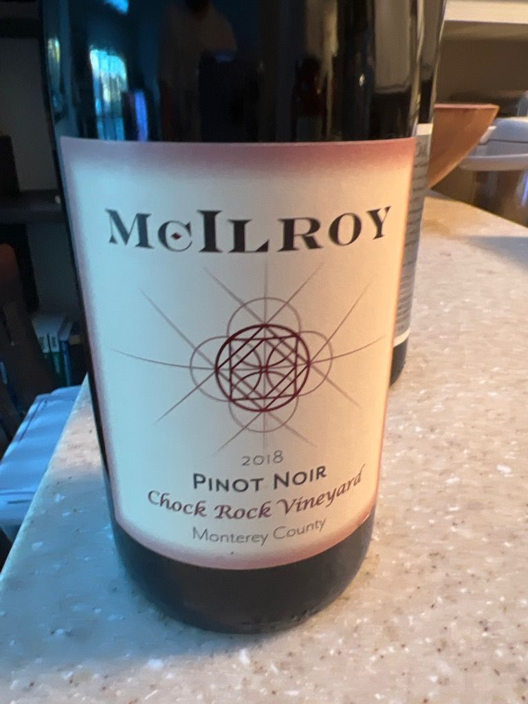2019 McIlroy Cellars Pinot Noir Chock Rock Vineyard, USA, California ...