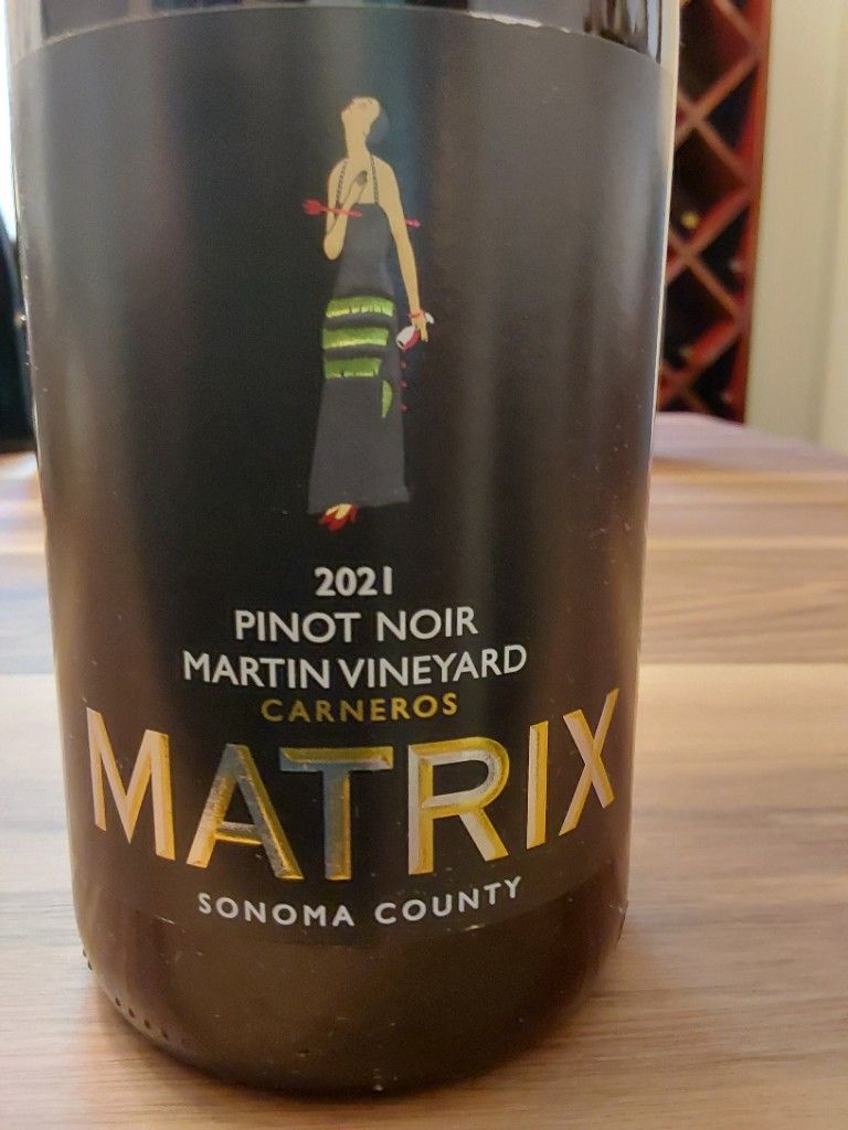2022 Matrix Pinot Noir Martin Vineyard, USA, California, Napa / Sonoma ...