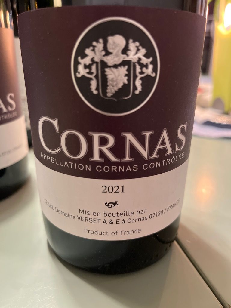 2021 Domaine Verset A & E Cornas, France, Rhône, Northern Rhône, Cornas - CellarTracker
