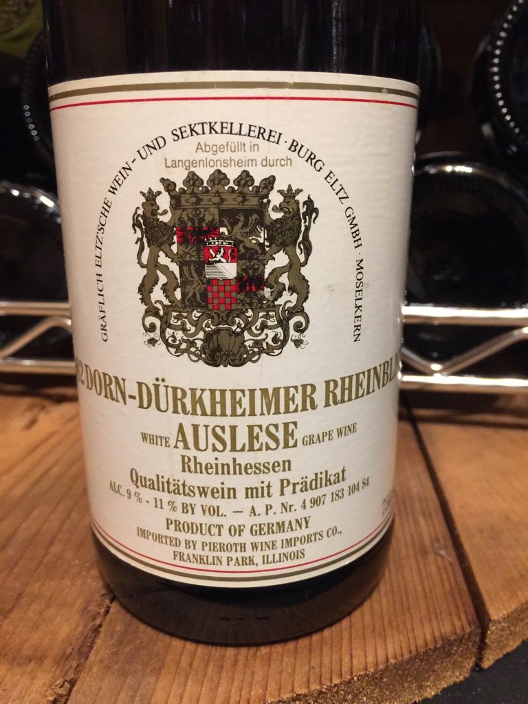 1976 Ferdinand Pieroth Riesling Auslese Langenlonsheimer Sonnenborn ...