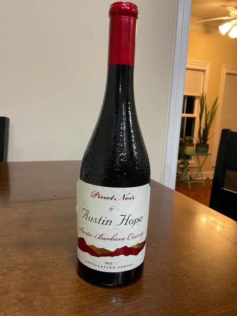 2021 Austin Hope Pinot Noir Appellation Series Santa Barbara County ...