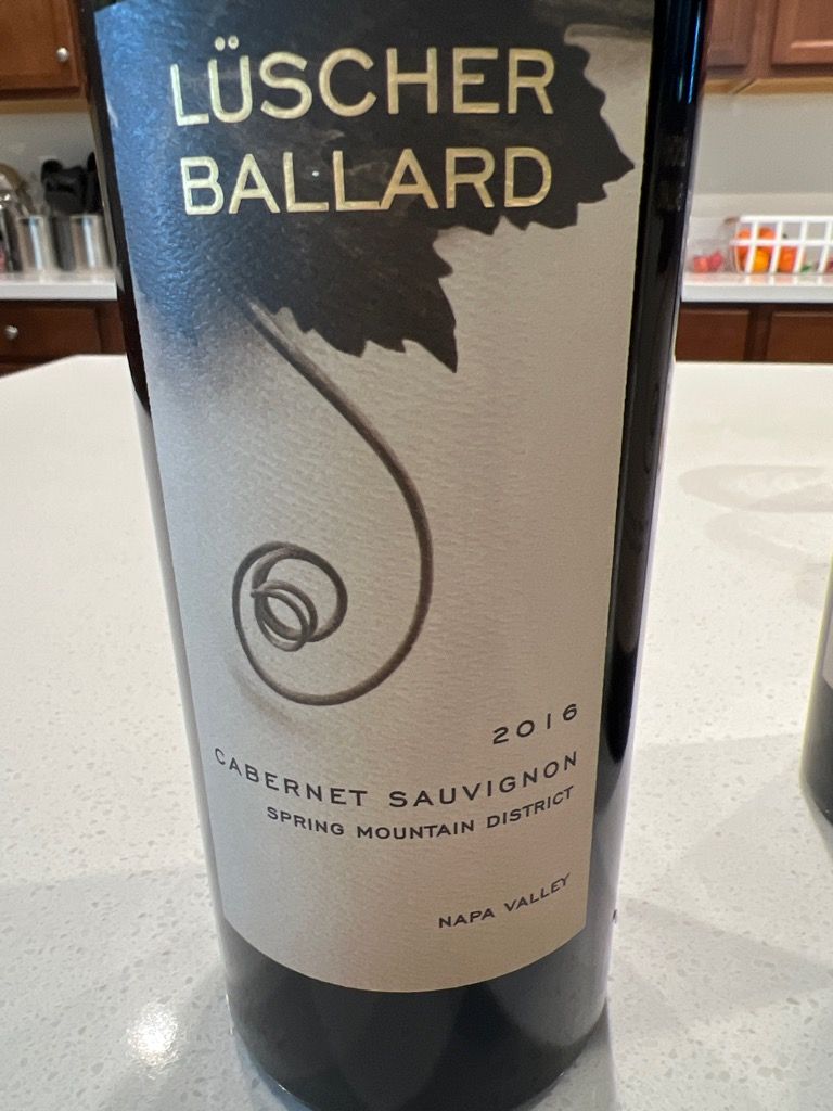 2019 Luscher-Ballard Cabernet Sauvignon, USA, California, Napa Valley ...