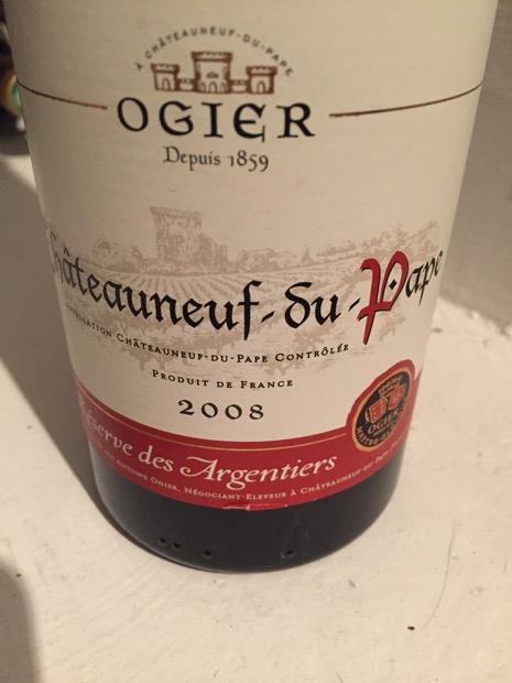 2008 Antoine Ogier Châteauneuf-du-Pape Reserve des Argentiers, France ...