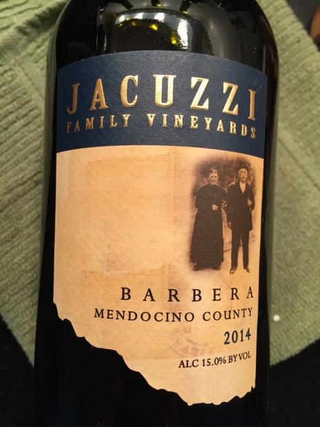 2014 Jacuzzi Family Vineyards Barbera, USA, California, Napa / Sonoma ...