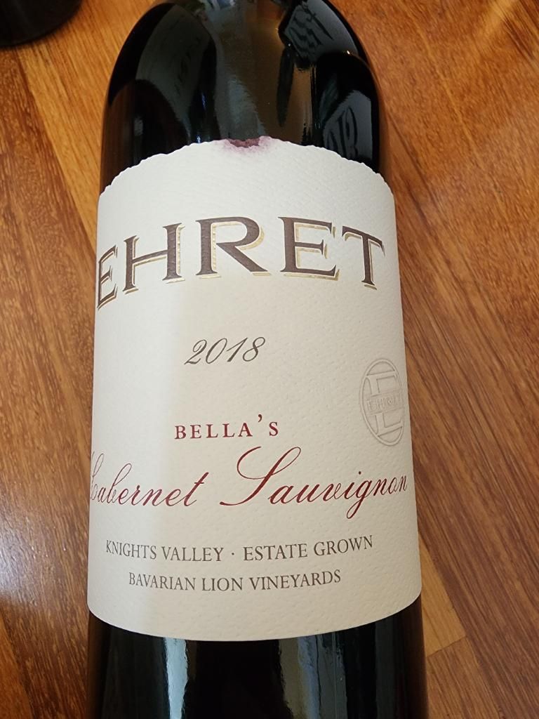 2018 Ehret Family Winery Cabernet Sauvignon Bella's Blend, USA ...