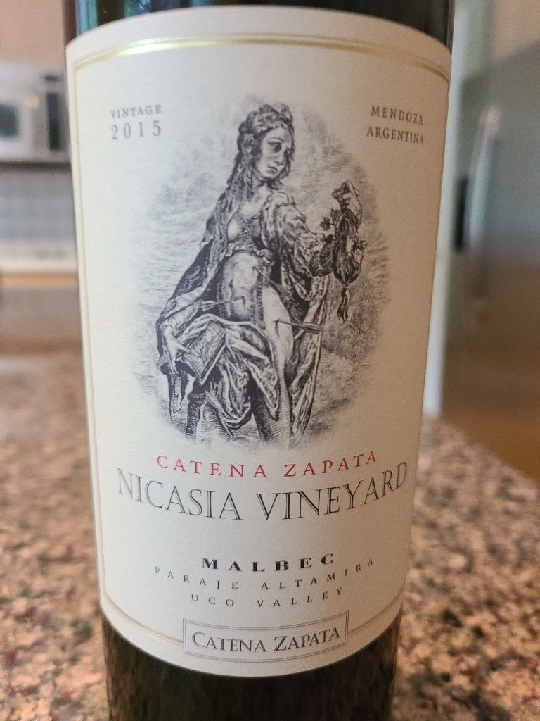 2015 Bodega Catena Zapata Malbec Nicasia Vineyard, Argentina, Mendoza ...