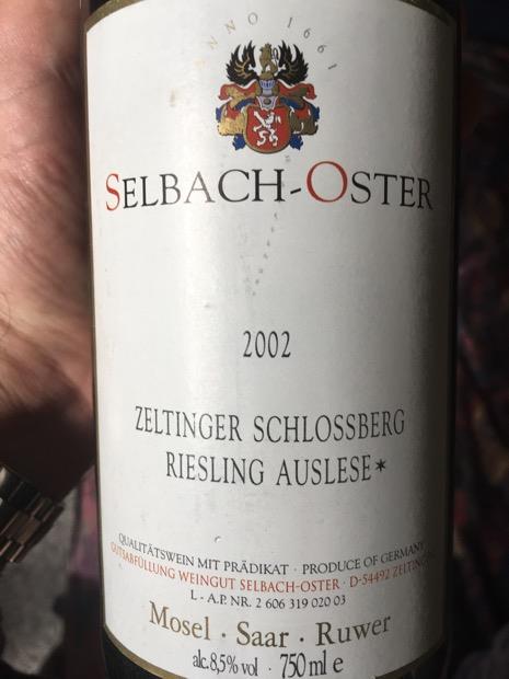 2005 Selbach-Oster Zeltinger Schlossberg Riesling Auslese ***, Germany ...