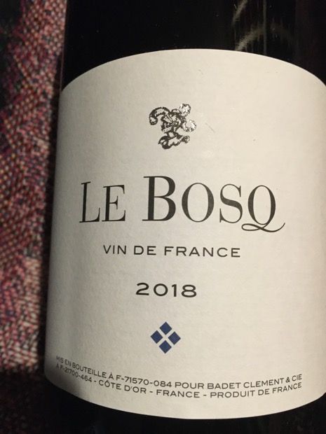 2018 Badet Clement & Co Vin de France Le Bosq, France, Vin de France ...