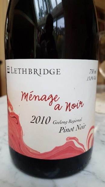 2004 Lethbridge Wines Pinot Noir Menage a Noir, Australia, Victoria ...
