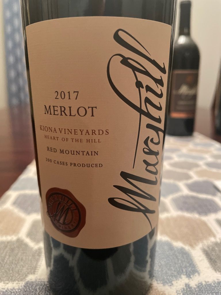 2017 Maryhill Merlot Kiona Vineyard, USA, Washington, Columbia Valley ...
