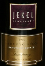1999 Jekel Vineyards Sanctuary Estate/Estate Reserve Collection Arroyo ...