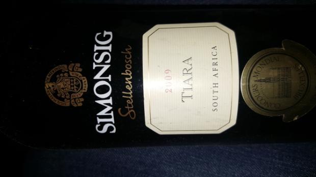 2009 Simonsig Tiara, South Africa, Coastal Region, Stellenbosch ...
