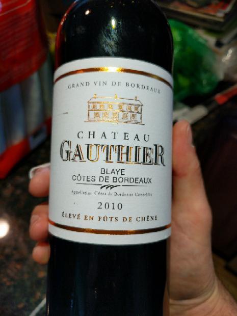 2010 Château Gauthier, France, Bordeaux, Blaye Côtes de Bordeaux ...
