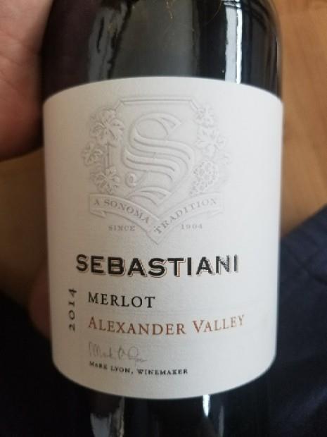 2014 Sebastiani Vineyards & Winery Merlot Alexander Valley, USA ...
