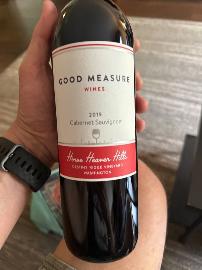 2019 Good Measure Wines Cabernet Sauvignon, USA, Washington, Columbia ...