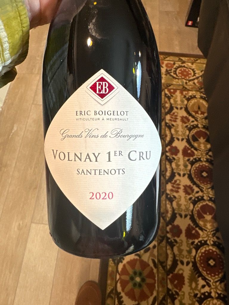 2022 Eric Boigelot Volnay 1er Cru Santenots, France, Burgundy, Côte de ...