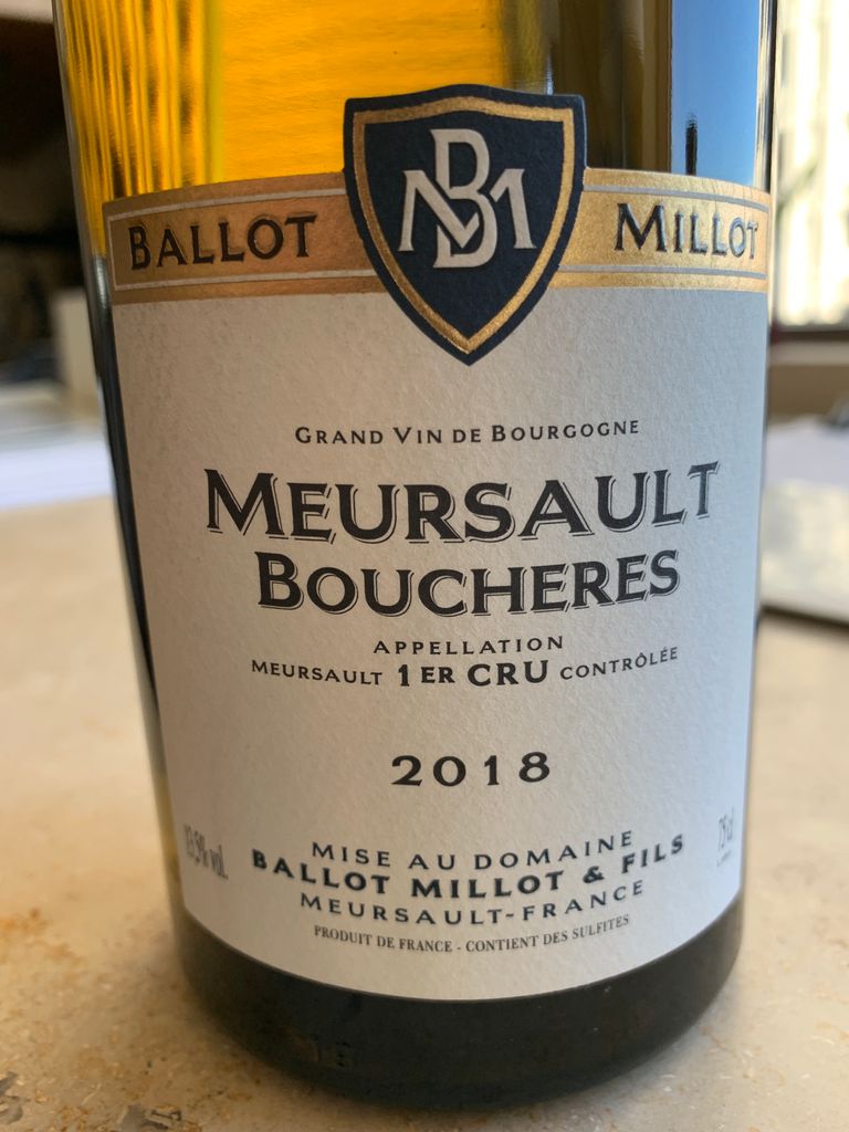 2020 Ballot-Millot & Fils Meursault 1er Cru Bouchères, France, Burgundy ...