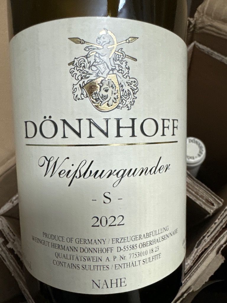 2021 Dönnhoff Weissburgunder Trocken 'S', Germany, Nahe - CellarTracker