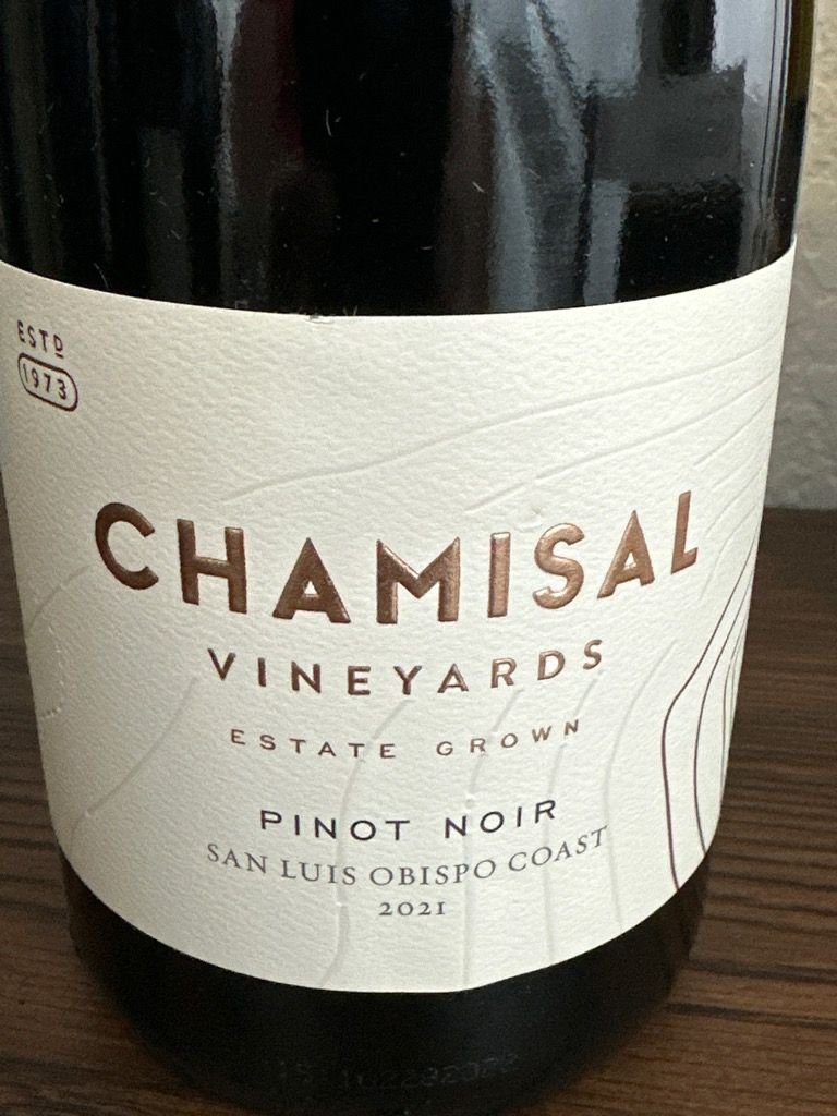 2020 Chamisal Vineyards Pinot Noir Estate San Luis Obispo Coast, USA ...