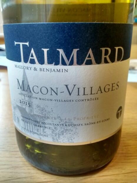 2015 Mallory and Benjamin Talmard Mâcon-Villages, France, Burgundy ...