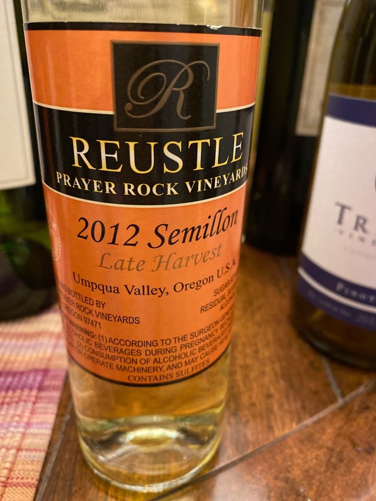 2012 Reustle Sémillon Prayer Rock Vineyards Umpqua Valley, USA, Oregon ...