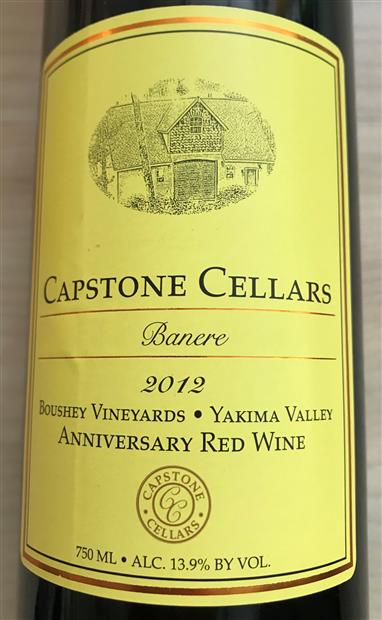2016 Capstone Cellars Banere, USA, Washington, Columbia Valley, Yakima ...