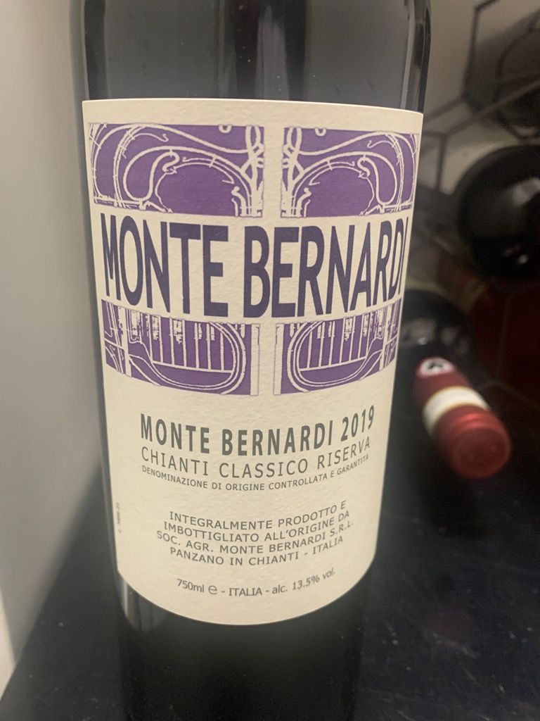 2019 Monte Bernardi Chianti Classico Riserva, Italy, Tuscany, Chianti ...