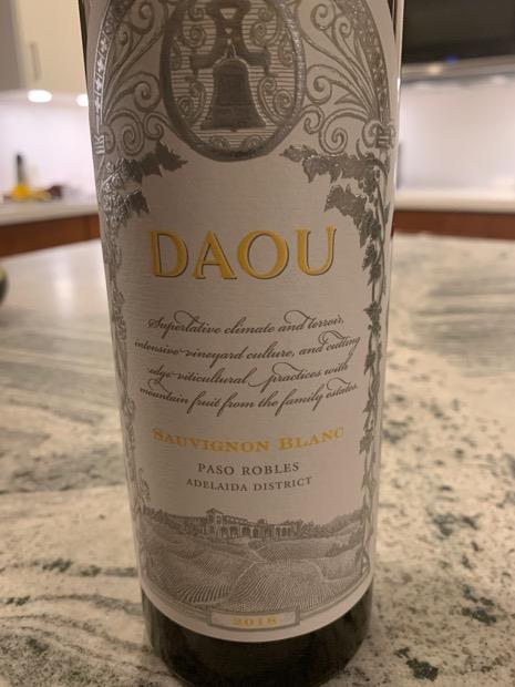 2018 Daou Vineyards Sauvignon Blanc, USA, California, Central Coast ...