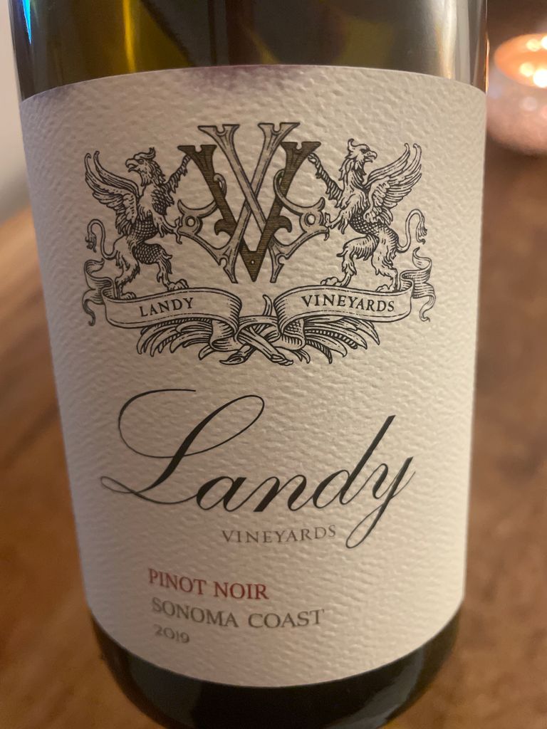 2019 Landy Family Vineyards Pinot Noir, USA, California, Napa / Sonoma ...