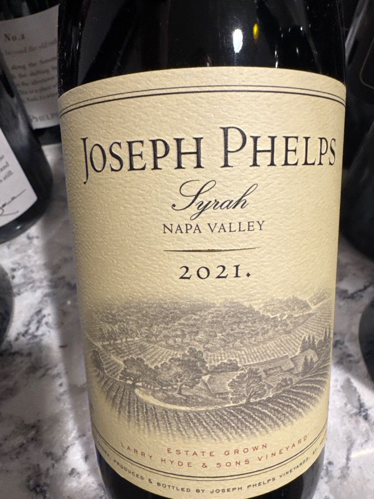 2021 Joseph Phelps Syrah Larry Hyde and Sons Vineyard, USA, California ...