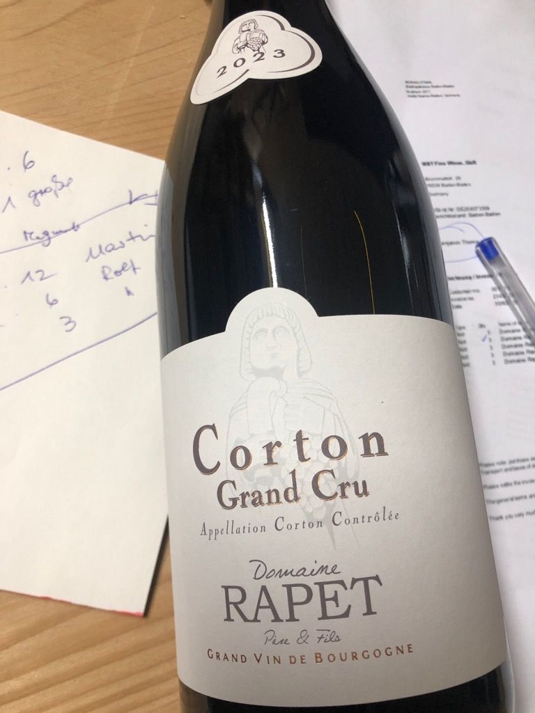 2023 Rapet Père et Fils Corton, France, Burgundy, Côte de Beaune ...