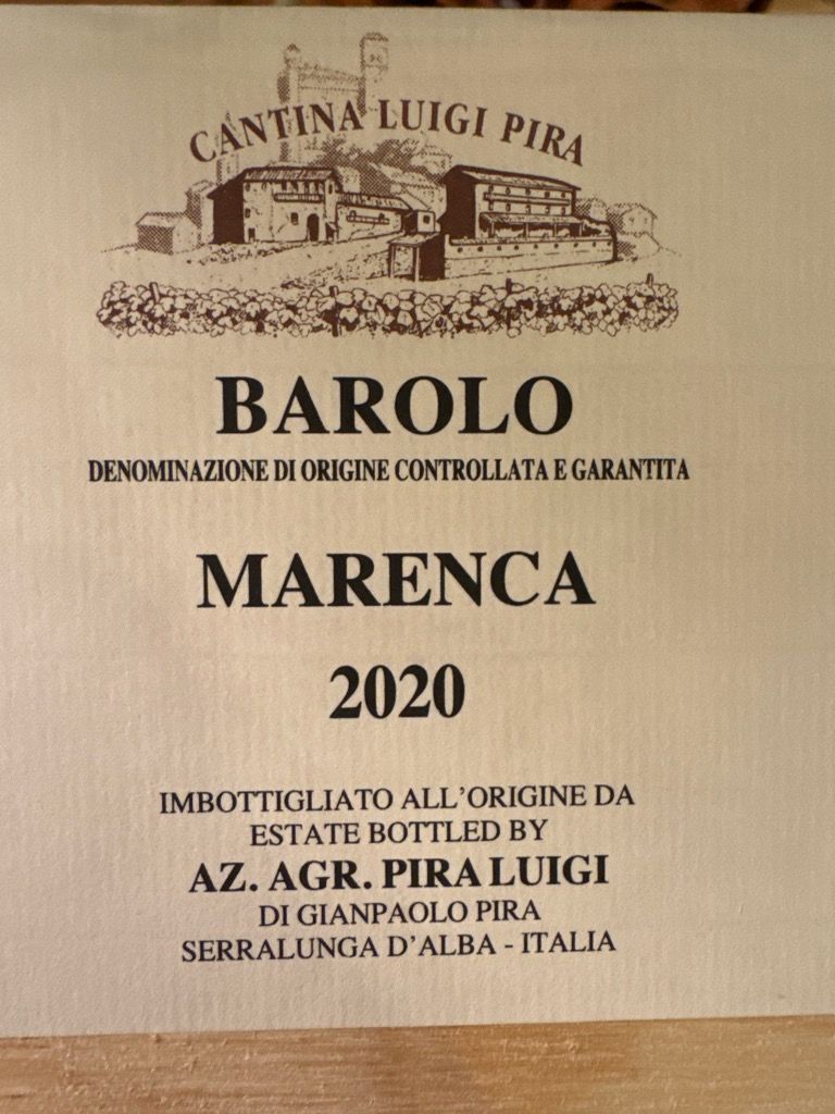 2020 Luigi Pira Barolo Marenca, Italy, Piedmont, Langhe, Barolo ...
