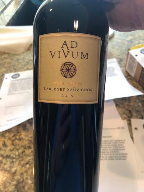 2015 Ad Vivum Cellars Cabernet Sauvignon, USA, California, Napa Valley ...