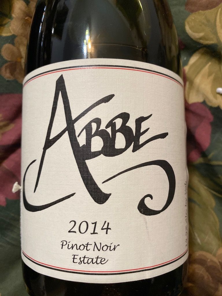 2018 Abbe Vineyard Winery Pinot Noir Estate Abbe Vineyard, USA ...