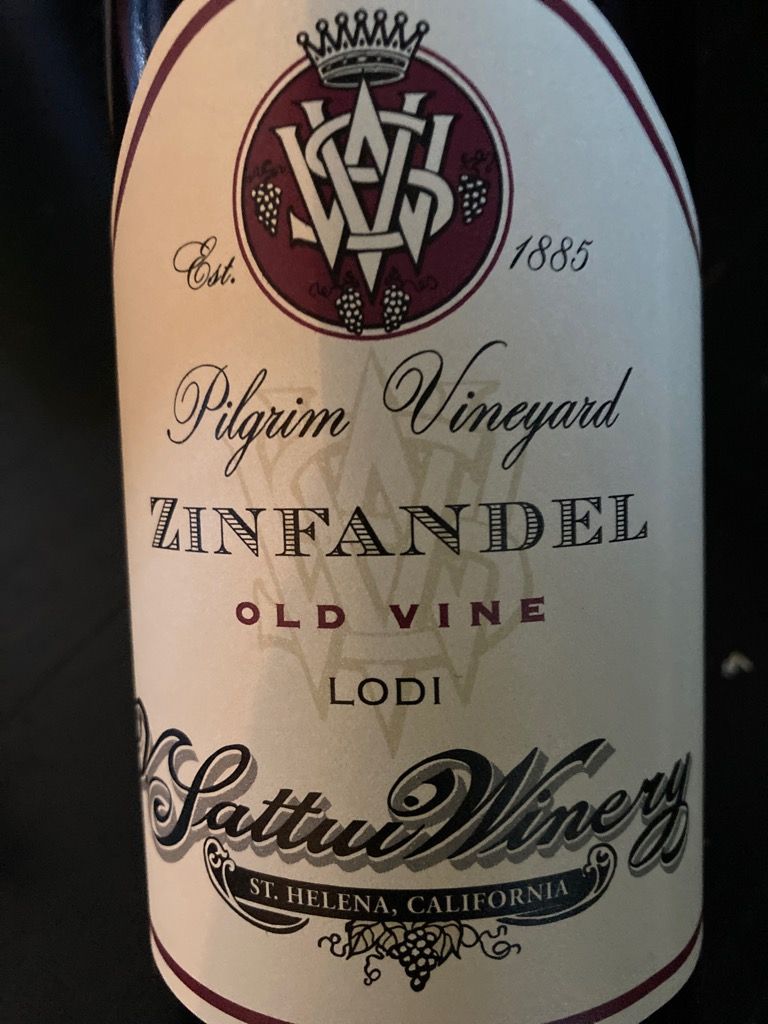 2021 V. Sattui Winery Zinfandel Old Vine Pilgrim Vineyard Lodi, USA ...