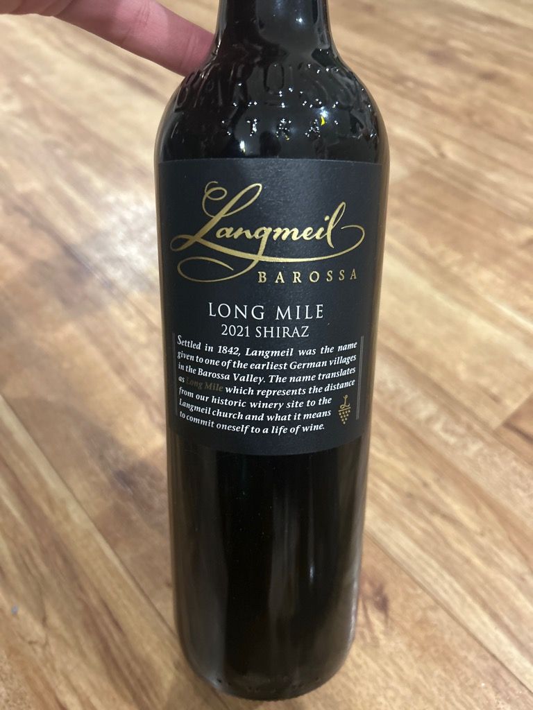 2022 Langmeil Shiraz The Long Mile, Australia, South Australia, Barossa ...