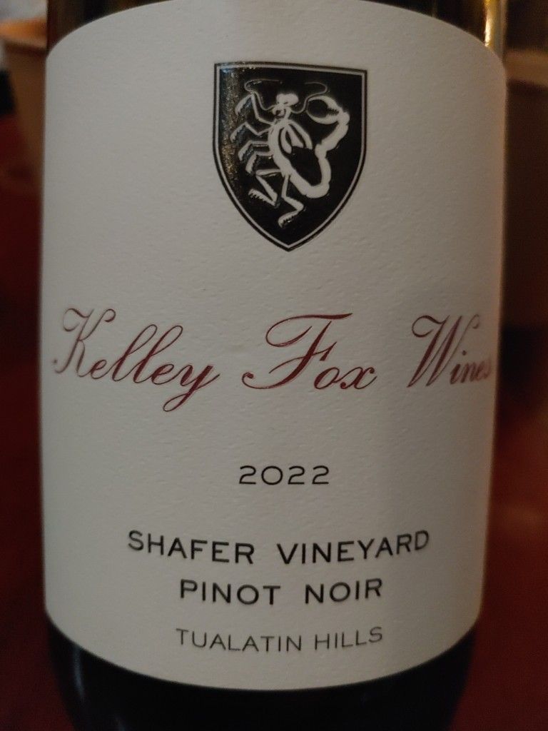 2022 Kelley Fox Wines Pinot Noir Shafer Vineyard, USA, Oregon ...
