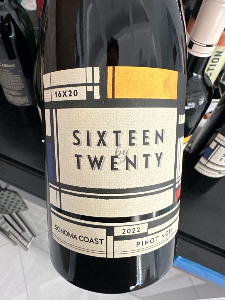 2022 sixteen by twenty Pinot Noir, USA, California, North Coast ...