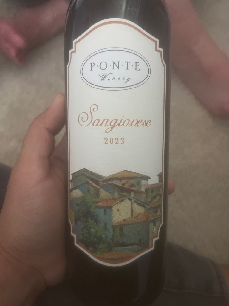 2023 Ponte Winery Sangiovese, USA, California - CellarTracker