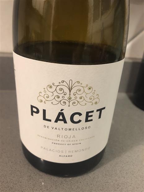 2017 Palacios Remondo Rioja Plácet Valtomelloso, Spain, La Rioja, Rioja ...