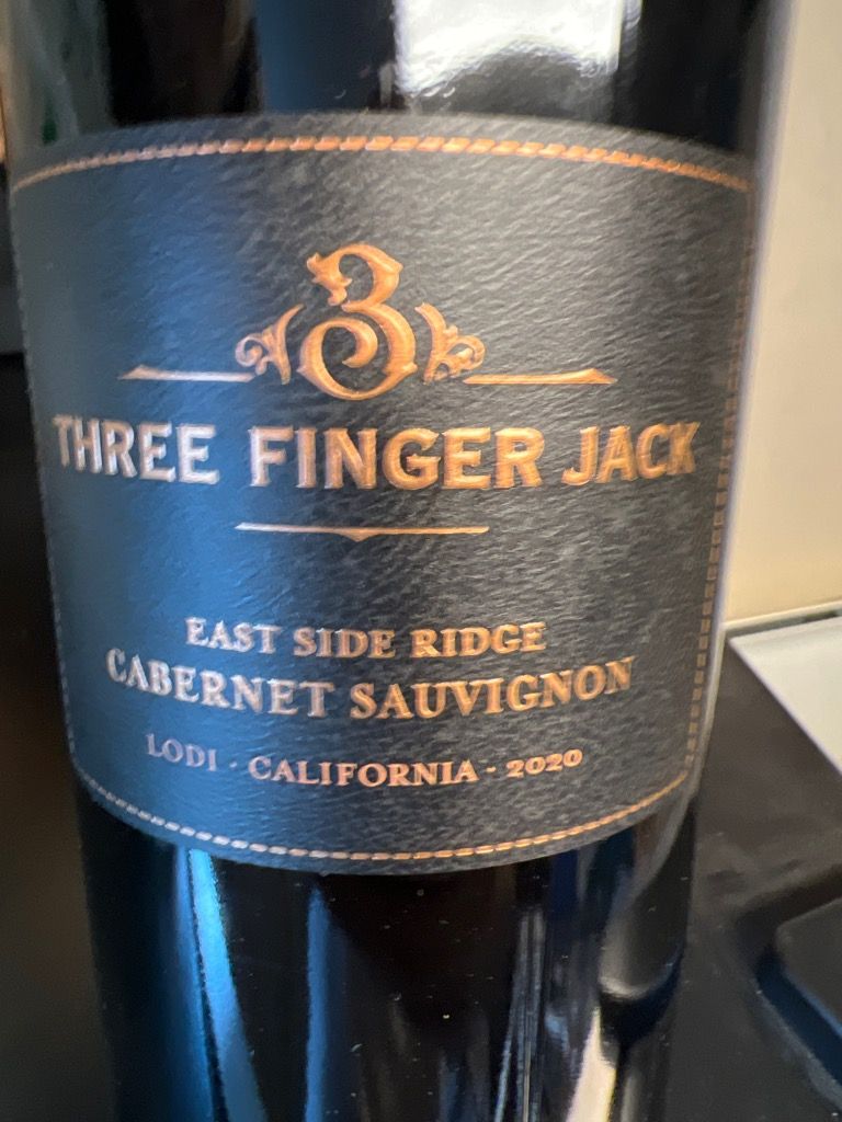 2020 Three Finger Jack Cellars Cabernet Sauvignon East Side Ridge, USA, California, Central ...