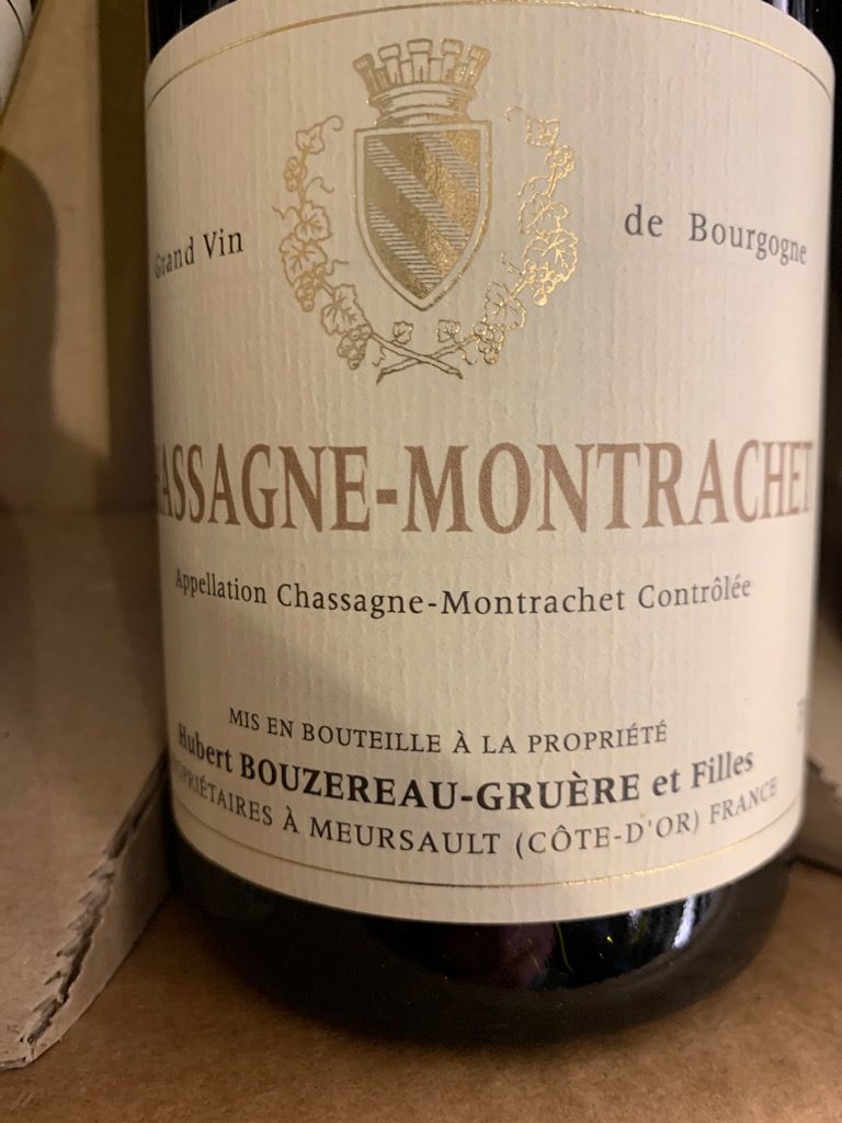 2019 Hubert Bouzereau-Gruère et Filles Chassagne-Montrachet, France ...